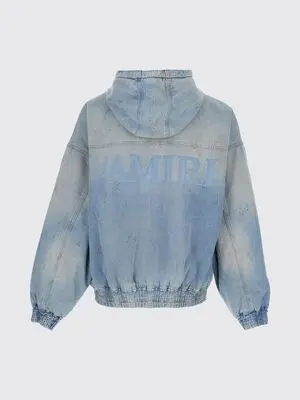 Amiri Distressed Denim Zip-up Hoodie