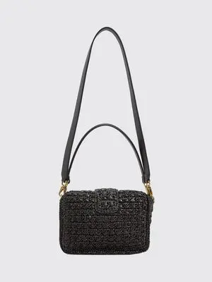 TWINSET Crochet Raffia Bag - Black