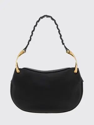 Alexander McQueen Wishbone Calfskin Shoulder Bag With Woven Handle