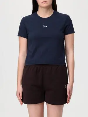 Maison Kitsuné Logo Cotton T-shirts - Blue