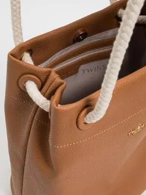 TWINSET Grained Synthetic Shoulder Bag