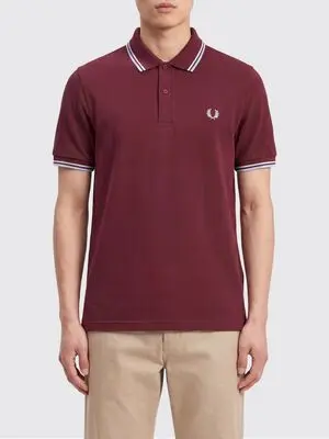Fred Perry Cotton Polo Shirt - Red