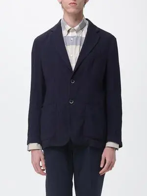 Barena Venezia Linen Blend Single Breasted Blazer - Navy