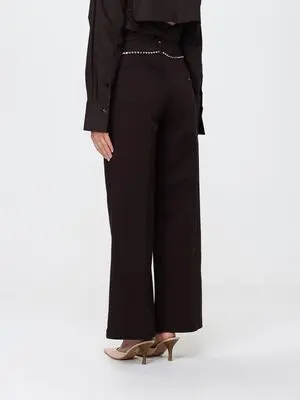 Liu Jo High-waisted Cropped Stretch Cotton Blend Trousers With Jewelled Belt - Violet
