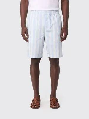 Jacquemus Striped Linen Blend Shorts - Blue