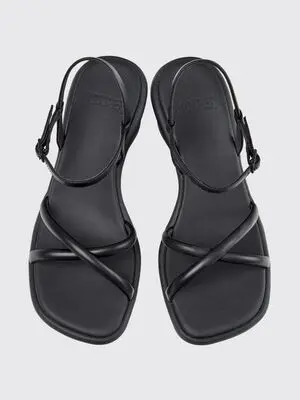 Camper Louise Leather Wedge Sandals