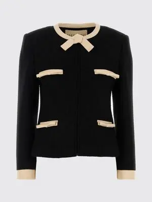 Valentino Garavani Virgin Wool Tweed Jacket With Crepe Couture Bow