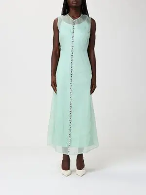 Fabiana Filippi Sleeveless Embellished Midi Dress - Mint