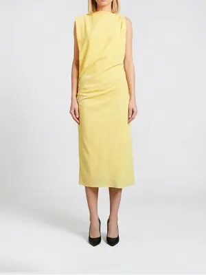 Jacquemus Cotton Blend Midi Dress - Yellow