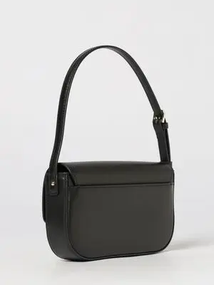 Patrizia Pepe Monogrammed Leather Shoulder Bag