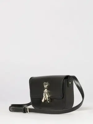 Patrizia Pepe Monogrammed Leather Shoulder Bag