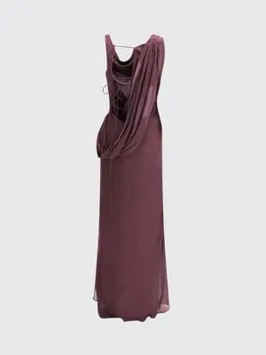 Andamane Long Draped Silk Gown