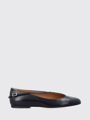 JIL SANDER Leather Ballerinas With Asymmetric Strap - Black