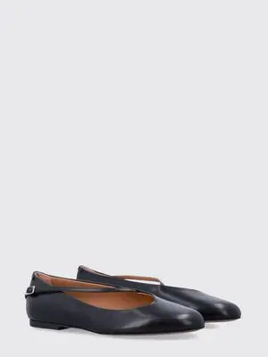 JIL SANDER Leather Ballerinas With Asymmetric Strap