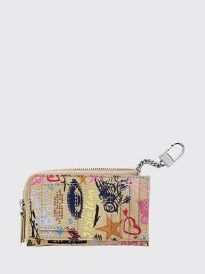 Marc Jacobs The Punk Scribble Leather Wallet With Graphic Print