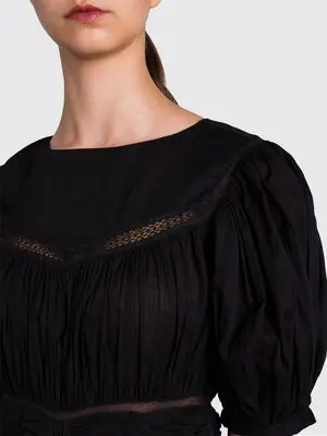 TWINSET Cotton Sheath Mini Dress With Puff Sleeves