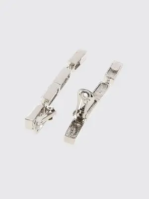 Alessandra Rich Brass & Crystal Drop Earrings