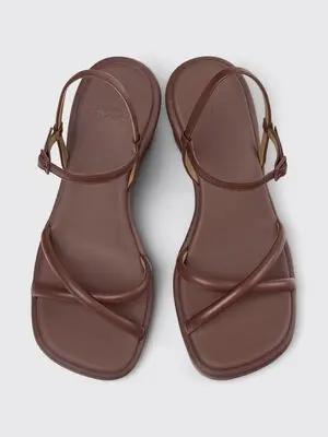 Camper Louise Leather Wedge Sandals