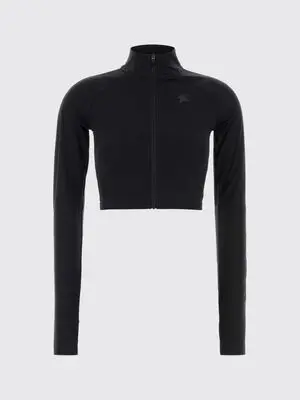 Burberry Cropped Slim Fit Technical Jersey High Neck Zip Sweatshirt