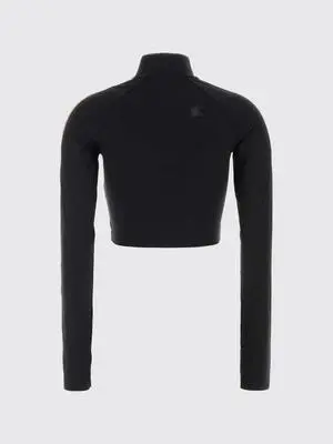 Burberry Cropped Slim Fit Technical Jersey High Neck Zip Sweatshirt