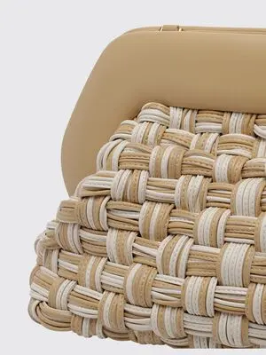 THEMOIRE Bios Woven Vegan Leather Clutch - Beige