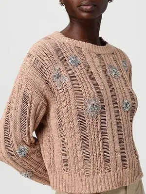 Pinko Cotton Blend Crew Neck Pullover