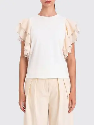 TWINSET Cotton T-shirt With Sequins - White