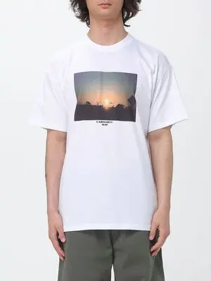 Carhartt Work In Progress Graphic Print Organic Cotton T-shirt With Contrast Logo - White