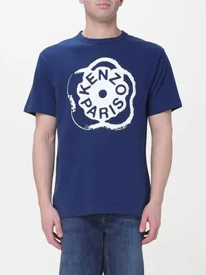 Kenzo Cotton T-shirt With Logo - Blue