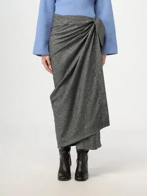 Erika Cavallini Asymmetrical Tie Detailed Skirt