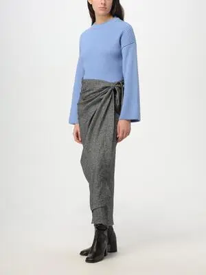 Erika Cavallini Asymmetrical Tie Detailed Skirt