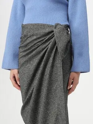 Erika Cavallini Asymmetrical Tie Detailed Skirt