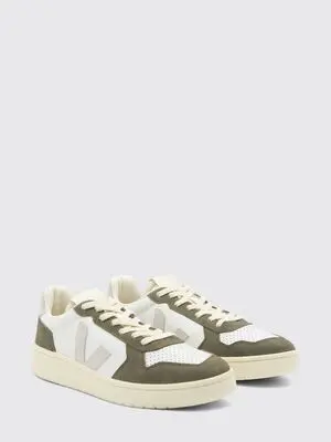 VEJA V-82 Leather Sneakers With Perforated Toe And Contrast Logo