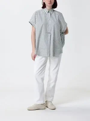 Brunello Cucinelli Striped Cotton And Silk Shirt - Green