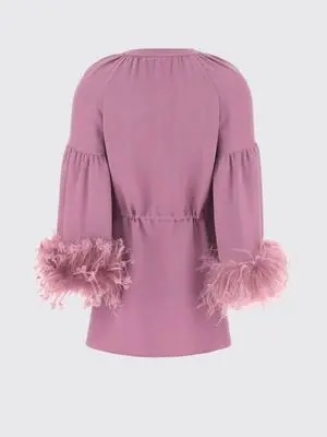 Valentino Garavani Silk Blouse With Feathers
