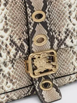 Burberry Rider Bag In Python Print Leather