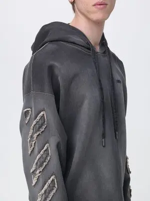 Off-White Oversized Cotton Hoodie With Contrasting Logo