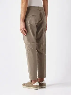 DONDUP Stretch Cotton Chino Trousers - Grey