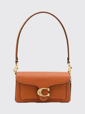 COACH Embossed Leather Shoulder Bag - Brown