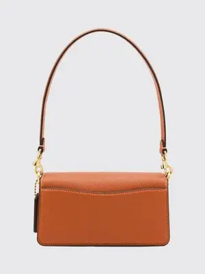 COACH Embossed Leather Shoulder Bag - Brown