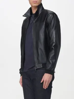 Emporio Armani Leather Bomber Jacket