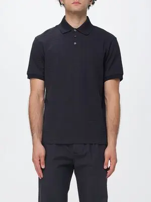 Emporio Armani Short-sleeved Cotton Piqué Polo Shirt - Blue