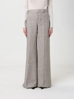 Max Mara Deserto Linen Palazzo Trousers - Beige