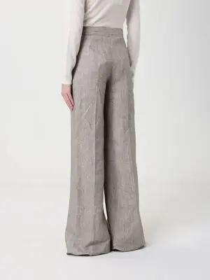 Max Mara Deserto Linen Palazzo Trousers - Beige
