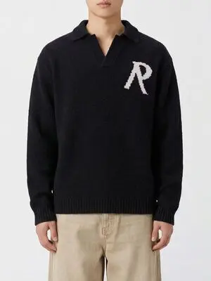 REPRESENT Cotton Knit Polo Shirt With Logo - Black