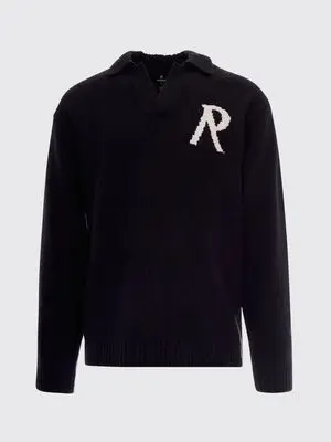 REPRESENT Cotton Knit Polo Shirt With Logo - Black