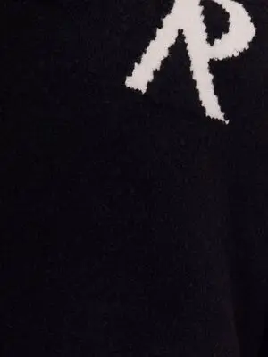REPRESENT Cotton Knit Polo Shirt With Logo - Black