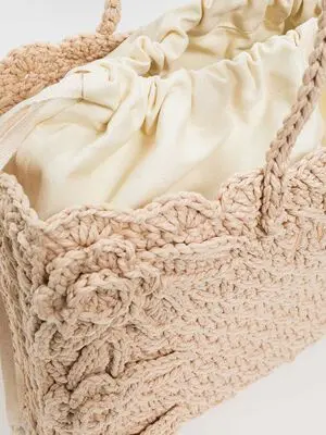 TWINSET Crochet Cotton Bag