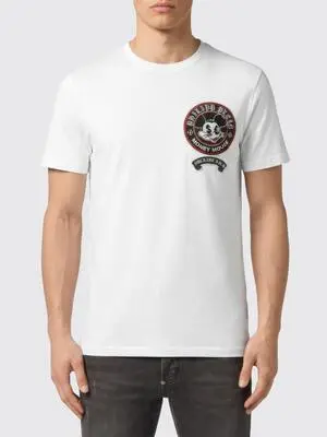 Philipp Plein Money Mouse Cotton T-shirt With Rhinestone Application - White