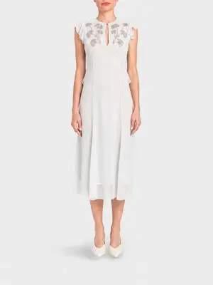 TWINSET Viscose Midi Dress With Rhinestones - Water